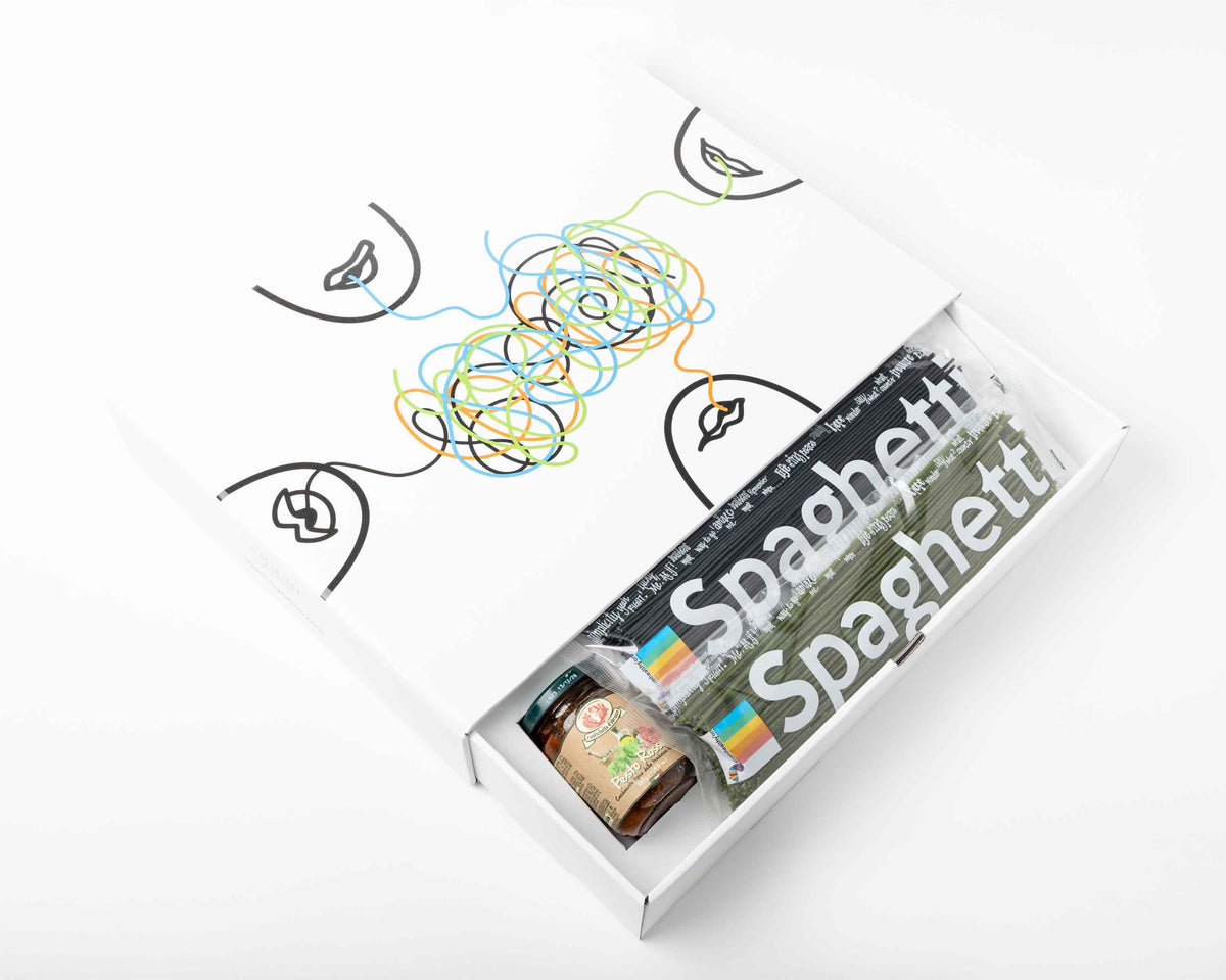 Kulinarische Geschenkbox Spaghettibox mit Pesti 6-tlg. – LiquidSignature
